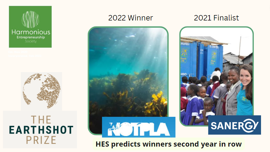 Earthshot Prize 2022 – HES predicts a winner – HES 2020-2026